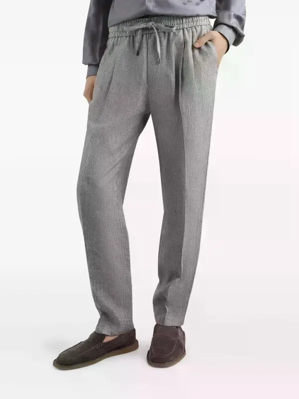 Dolce & Gabbana Drawstring Pleated Trousers - Grey
