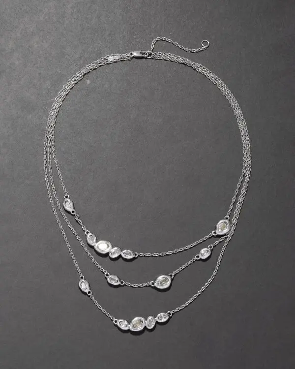 Alexis Bittar Layered Molten Crystal Station Necklace