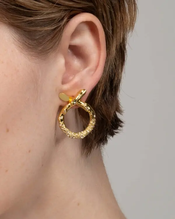 Alexis Bittar Knot Crystal Pave Earrings