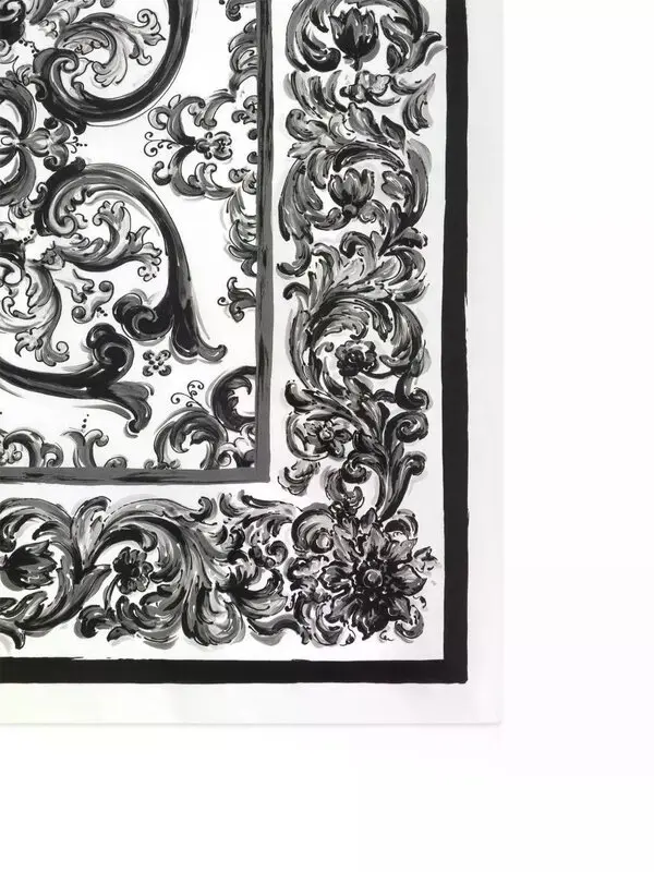 Dolce & Gabbana Majolica-print Silk Scarf - White