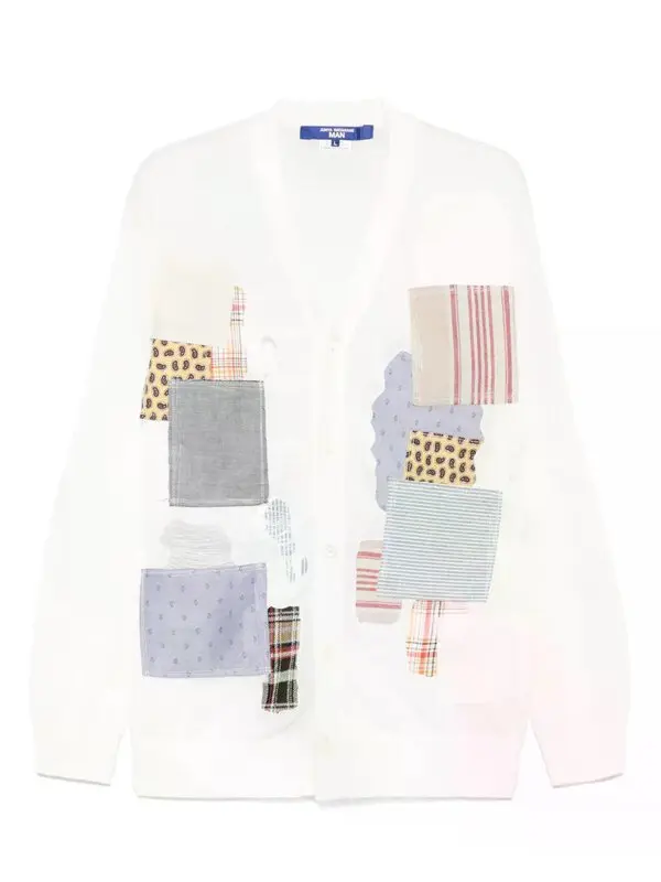 Junya Watanabe Linen Patchwork Cardigan - White
