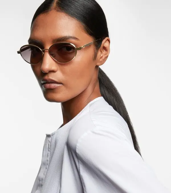 Dior Diorcannage R1u Oval Sunglasses - Gold