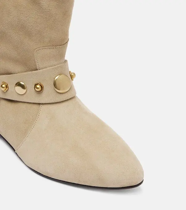 Isabel Marant Étoile Stania Suede Ankle Boots - Beige