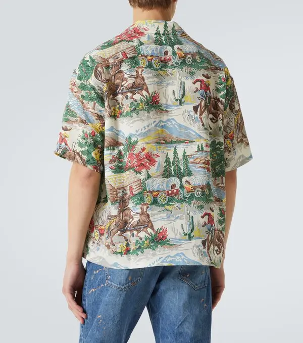 Visvim Crosby Printed Silk-blend Bowling Shirt - Multicoloured