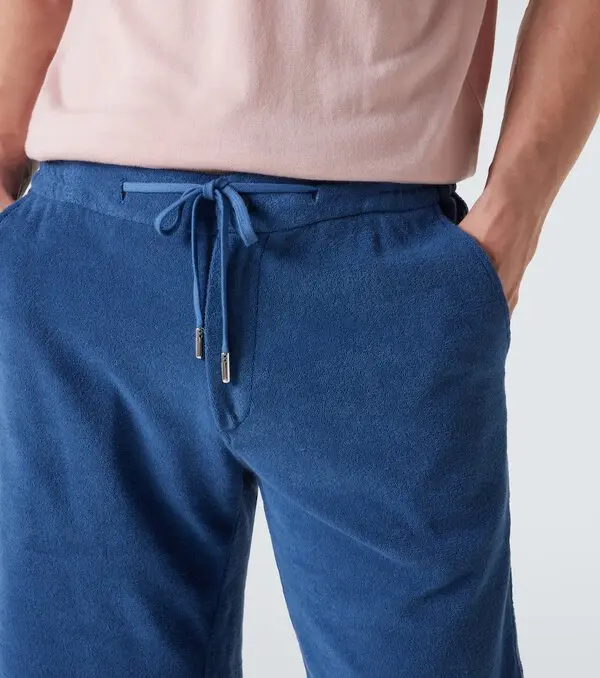 Fedeli Cotton Terry Shorts - Blue
