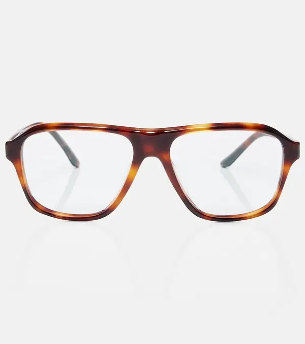 Khaite X Oliver Peoples 1978rx Aviator Glasses - Brown