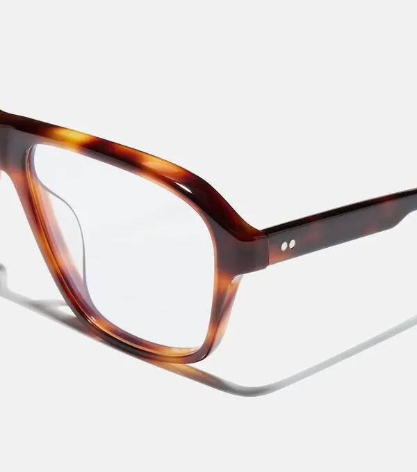 Khaite X Oliver Peoples 1978rx Aviator Glasses - Brown