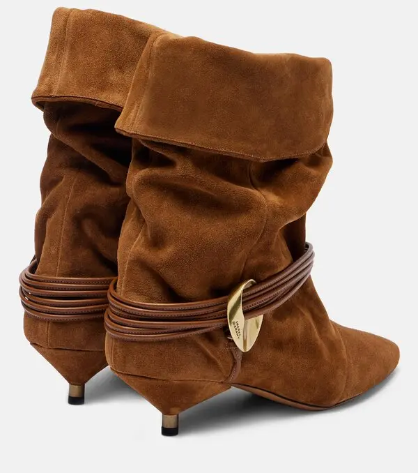 Isabel Marant Étoile Edrika Suede Ankle Boots - Brown
