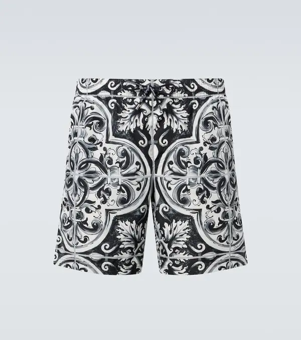 Dolce & Gabbana Majolica Swim Trunks