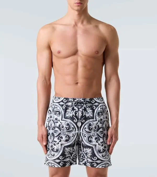 Dolce & Gabbana Majolica Swim Trunks