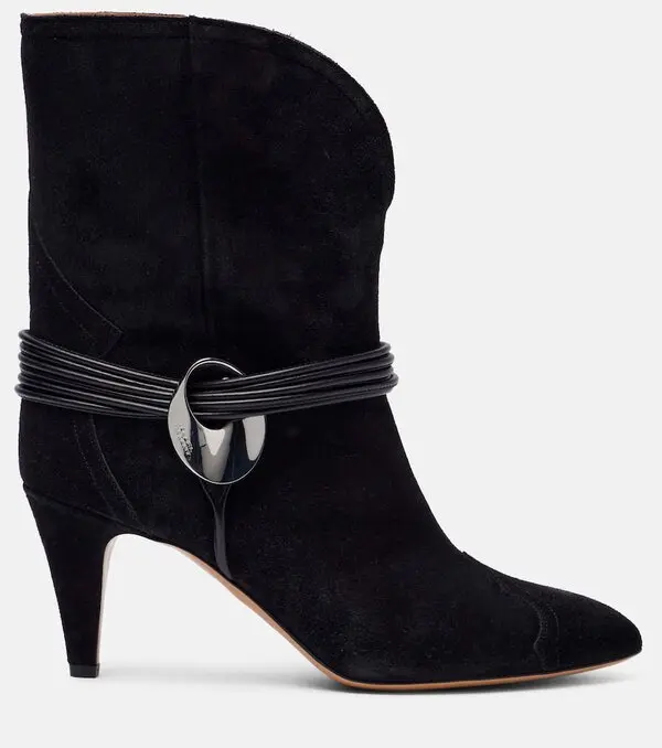 Isabel Marant Étoile Dytho Suede Ankle Boots - Black