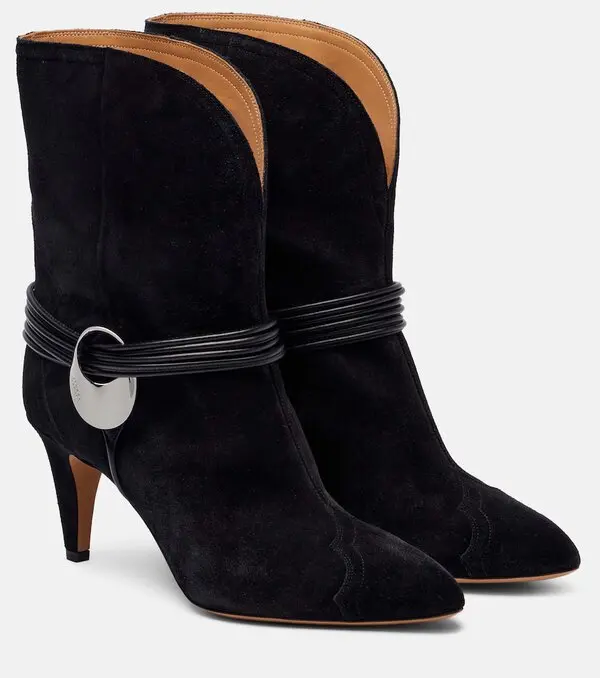 Isabel Marant Étoile Dytho Suede Ankle Boots - Black