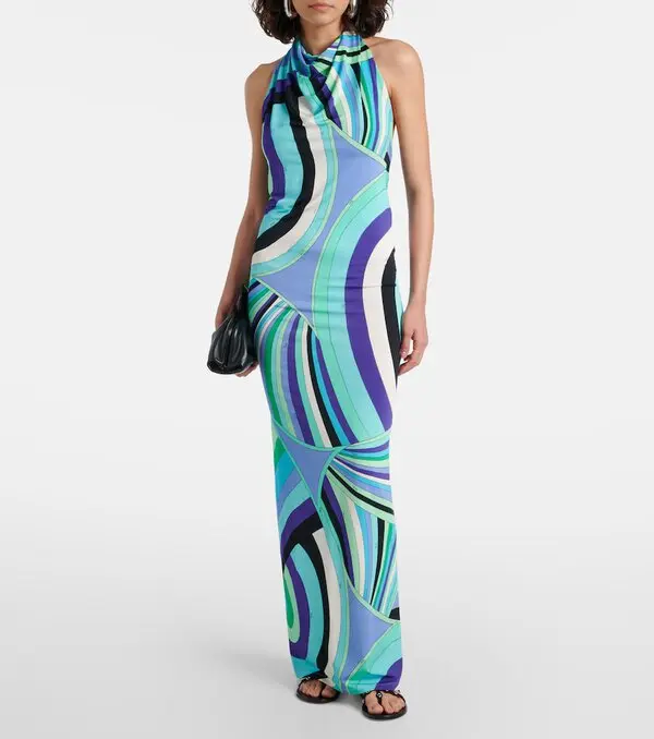 Emilio Pucci Iride Open-back Maxi Dress