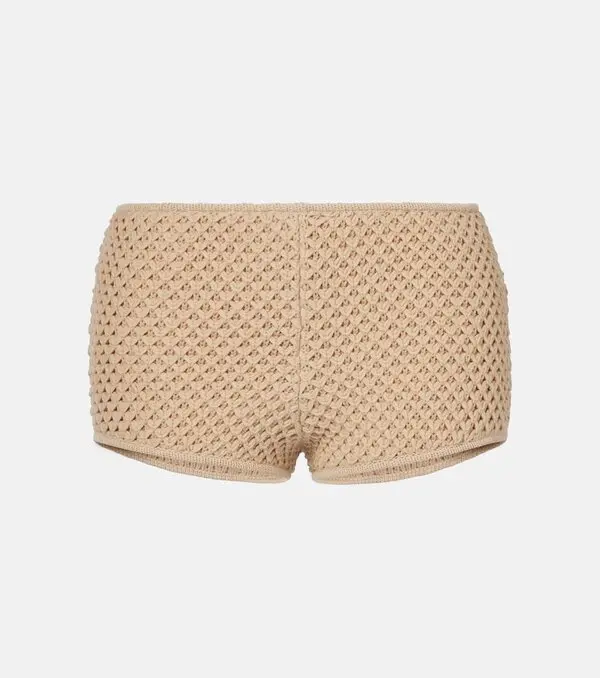 Elie Saab Crochet Cotton-blend Shorts