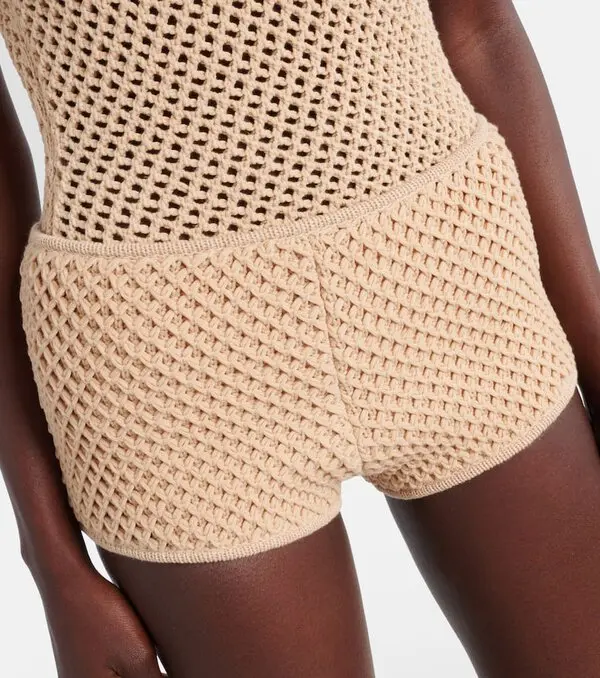 Elie Saab Crochet Cotton-blend Shorts