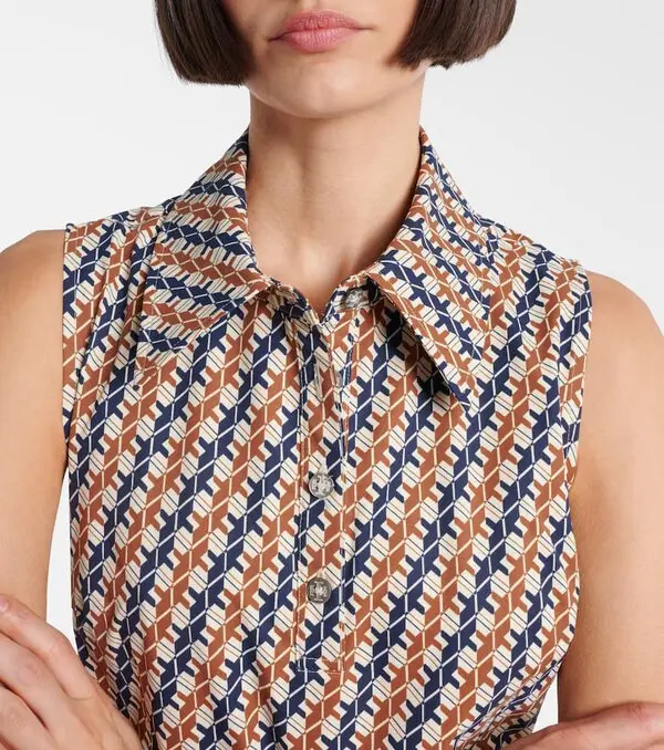 Tory Burch Pleated Printed Tennis Dress