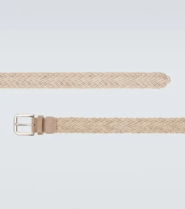 Brunello Cucinelli Braided Suede Belt