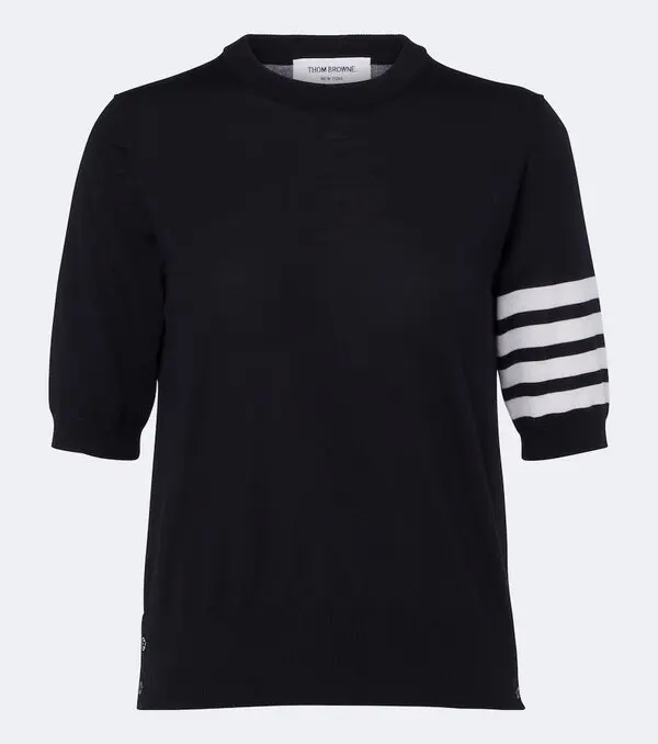 Thom Browne 4-bar Wool Sweater - Blue