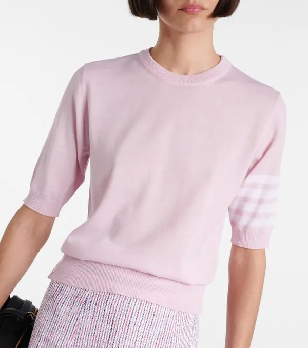 Thom Browne 4-bar Wool Sweater - Pink