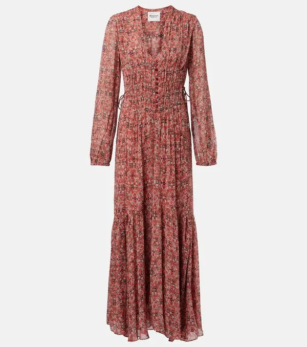 MARANT ETOILE Brianega Maxi Dress - Orange