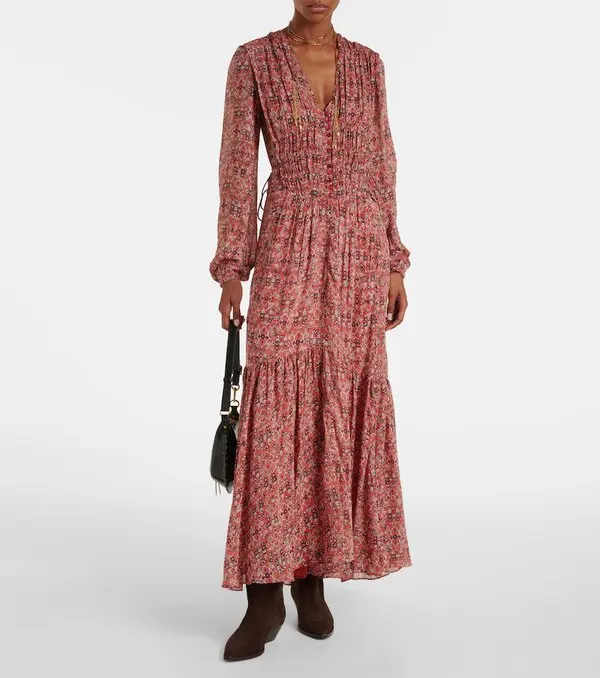 MARANT ETOILE Brianega Maxi Dress - Orange