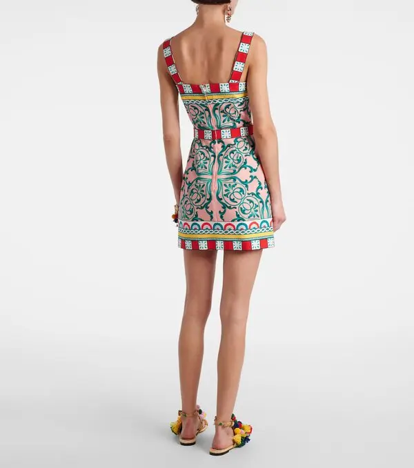 Dolce & Gabbana Taormina Printed Cotton-blend Mini Dress