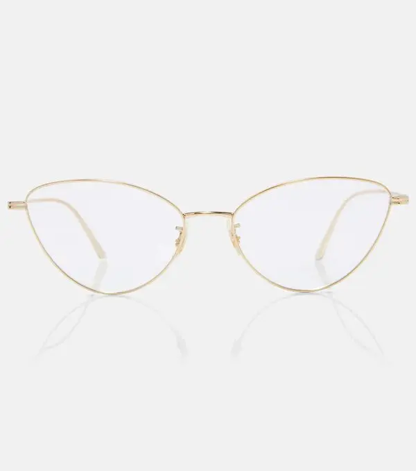 Khaite X Oliver Peoples Cat-eye Glasses - Gold