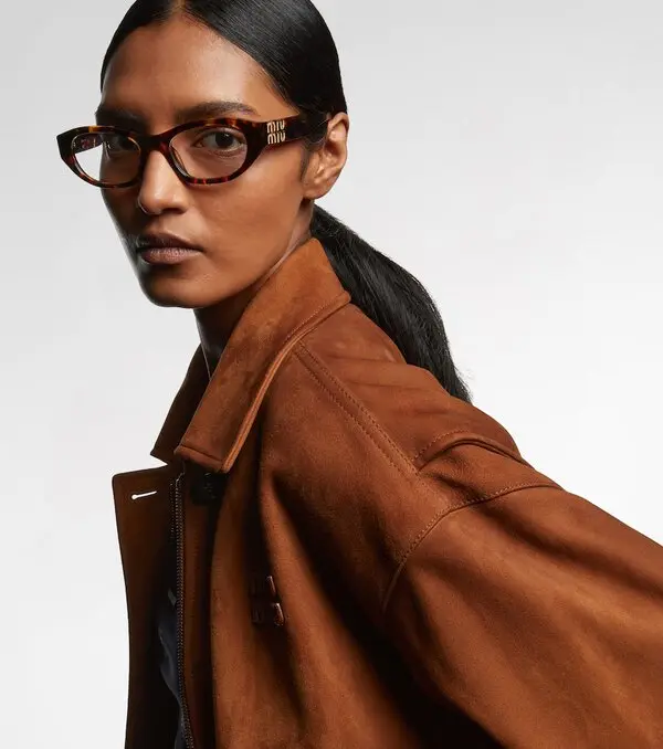 Miu Miu Logo Oval Eyeglasses