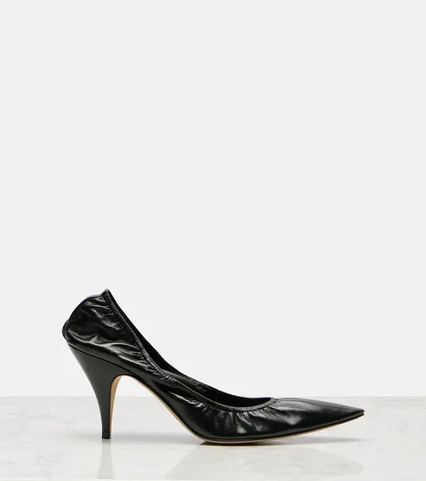 THE ROW Liisa Leather Pumps - Black