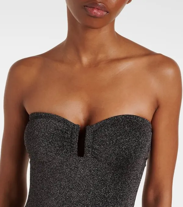 ERES Scintillant Strapless Swimsuit - Black