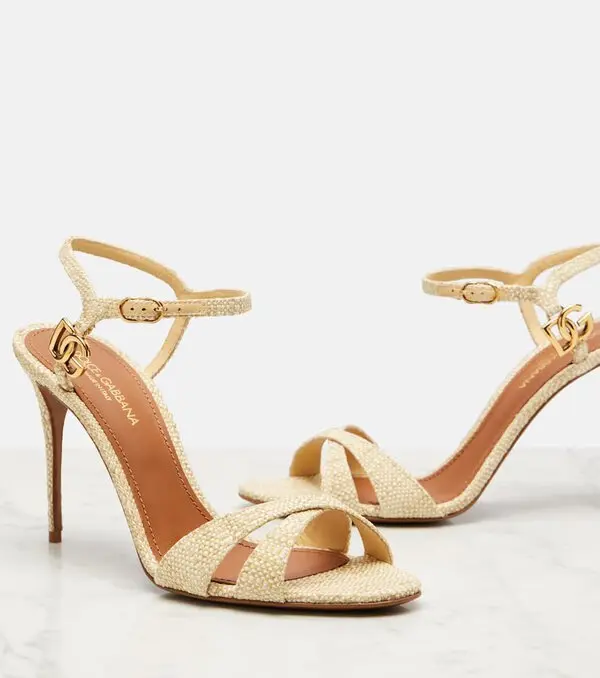 Dolce & Gabbana Raffia-effect Sandals
