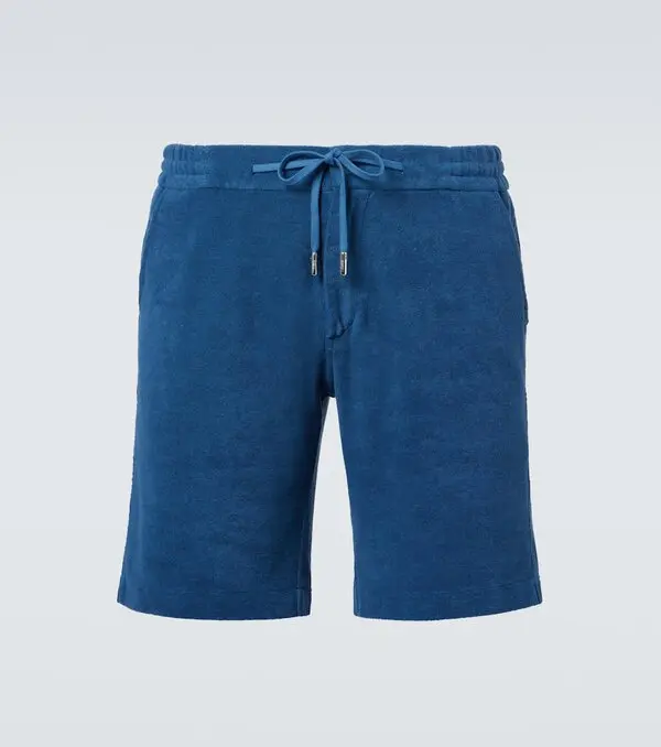 Fedeli Cotton Terry Shorts - Blue
