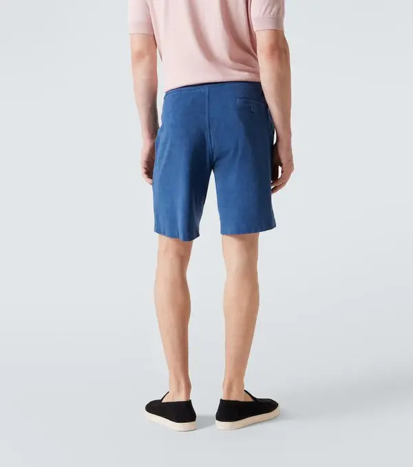Fedeli Cotton Terry Shorts - Blue