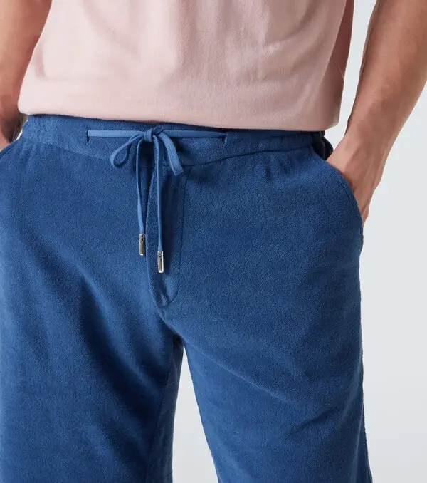 Fedeli Cotton Terry Shorts - Blue