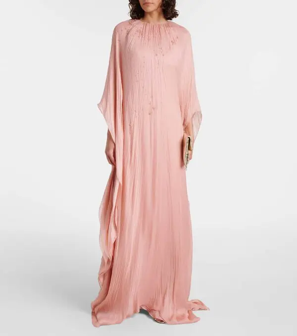 MARMAR HALIM Embellished Silk Kaftan