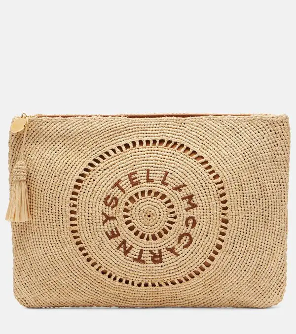 Stella McCartney Logo Raffia Pouch