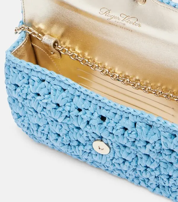 ROGER VIVIER Raffia Shoulder Bag