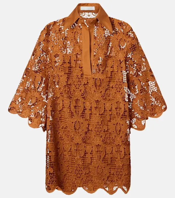 Zimmermann Coco Scalloped Lace Top