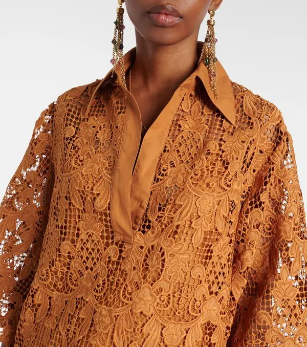 Zimmermann Coco Scalloped Lace Top