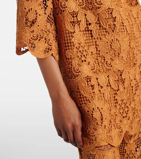 Zimmermann Coco Scalloped Lace Top