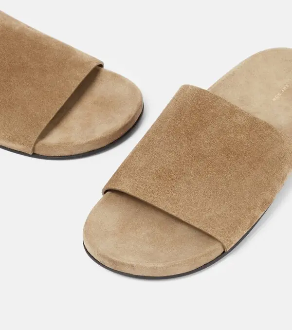 THE ROW Hugh Suede Slides