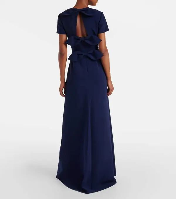 Carolina Herrera Embroidered Bow Gown