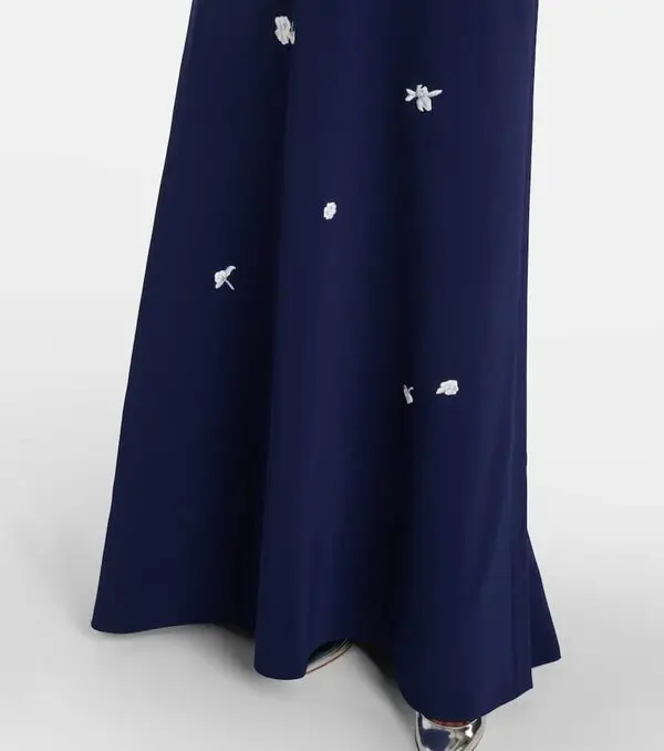 Carolina Herrera Embroidered Bow Gown
