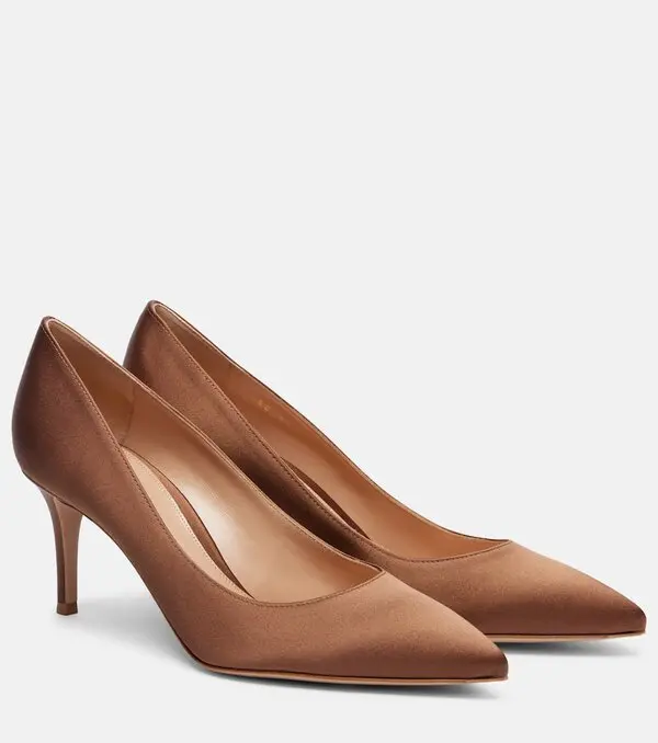 GIANVITO ROSSI 70 Crepe Satin Pumps