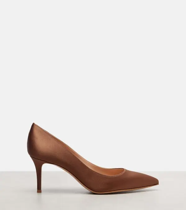 GIANVITO ROSSI 70 Crepe Satin Pumps