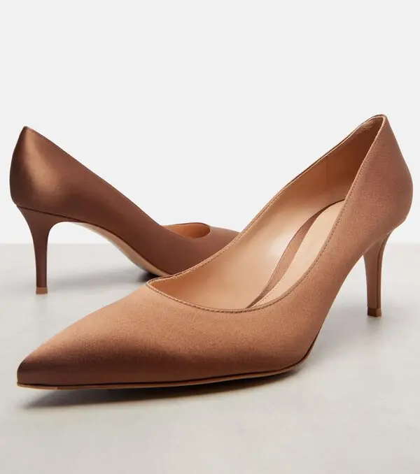 GIANVITO ROSSI 70 Crepe Satin Pumps