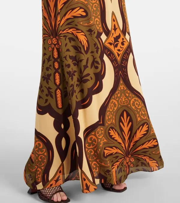 Johanna Ortiz Halterneck Printed Maxi Dress
