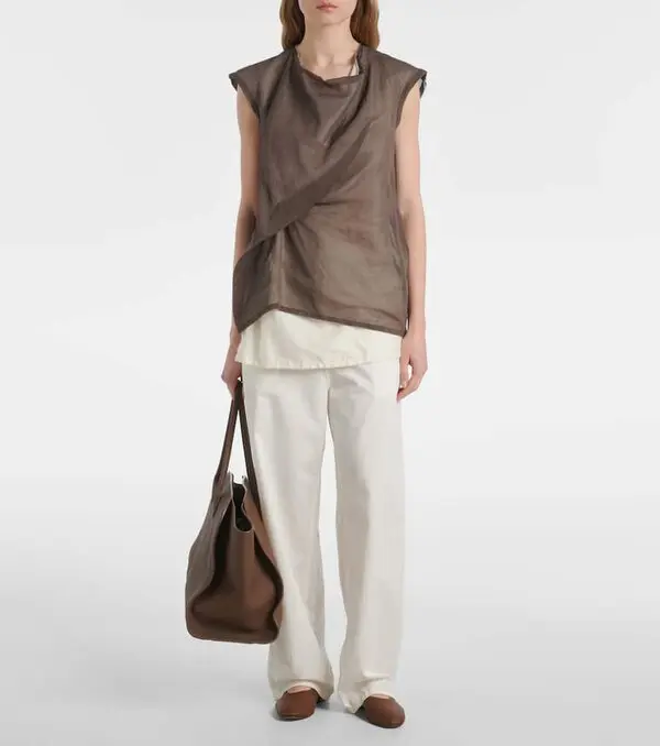 THE ROW Awar Leather Ballet Flats