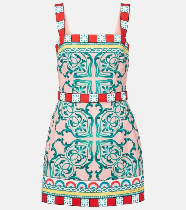 Dolce & Gabbana Taormina Printed Cotton-blend Minidress