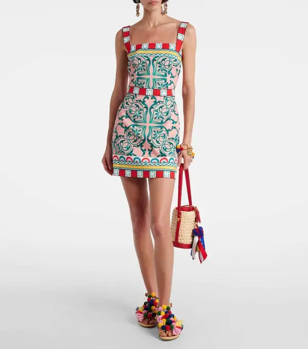 Dolce & Gabbana Taormina Printed Cotton-blend Minidress